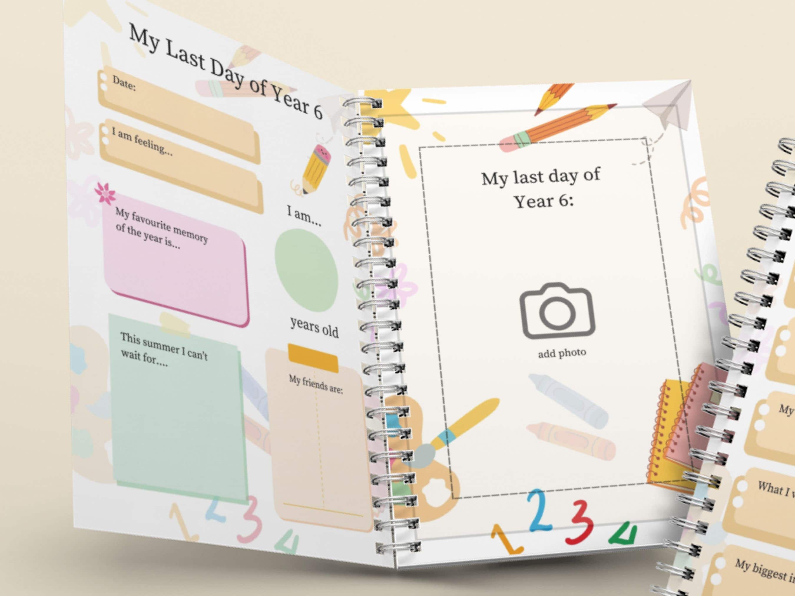 School Memory Year Record Book for Kids, Memories Journal Children's ...