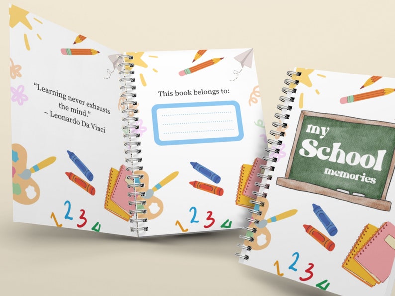 School Memory Year Record Book for Kids, Memories Journal Children's ...