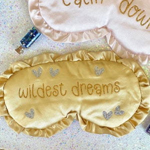 Calm Down and Wildest Dreams Ruffle Satin Eye Masks Taylor - Etsy