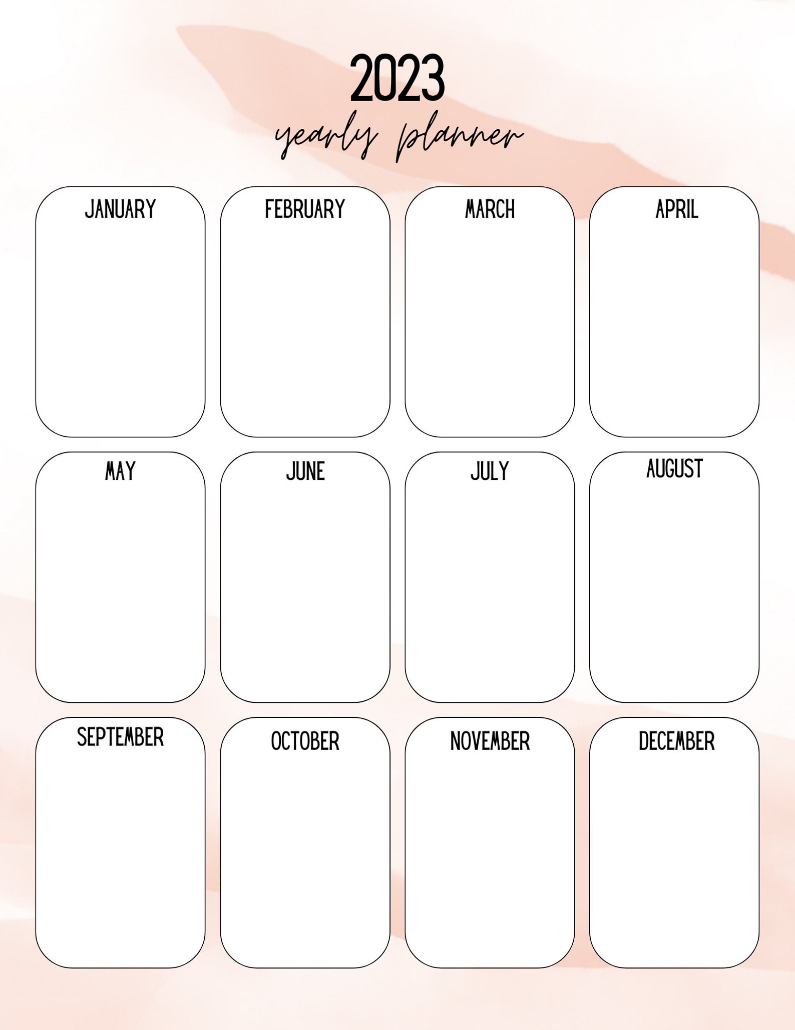 Aesthetic Beige Monthly Calendar at a Glance! - Etsy