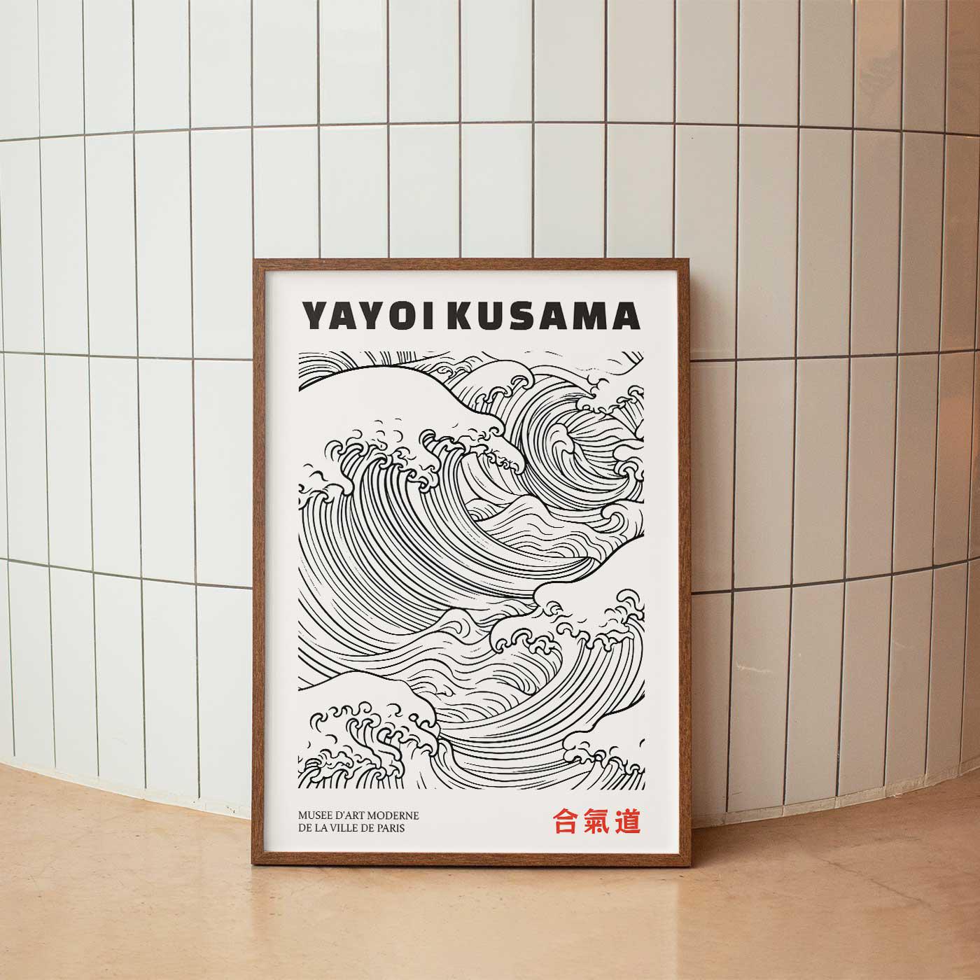 Yayoi Kusama Wave Print, Yayoi Kusama Poster, Modern Ocean Print, Yayoi ...