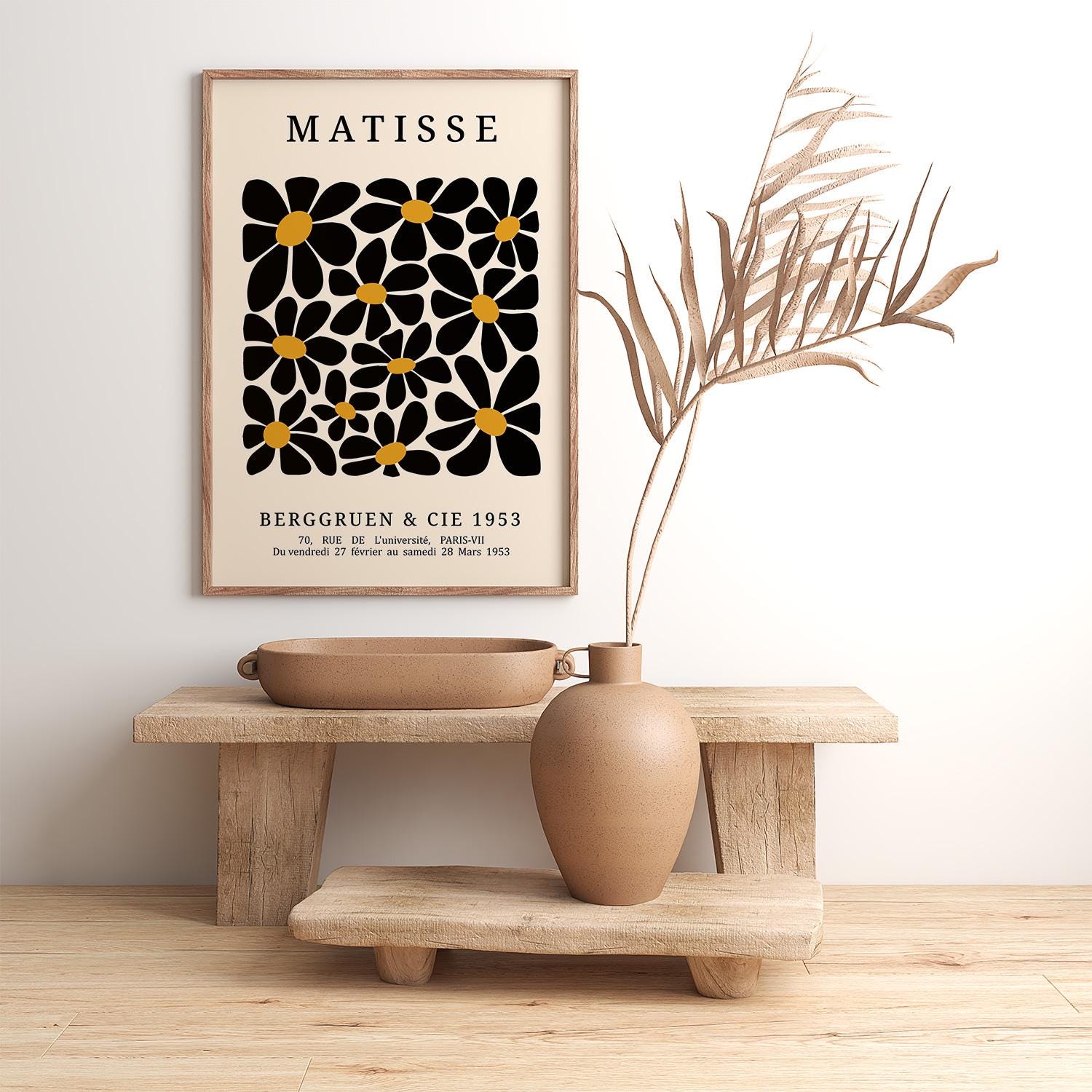 Henri Matisse Wall Art, Black Matisse Print, Matisse Flower Market ...