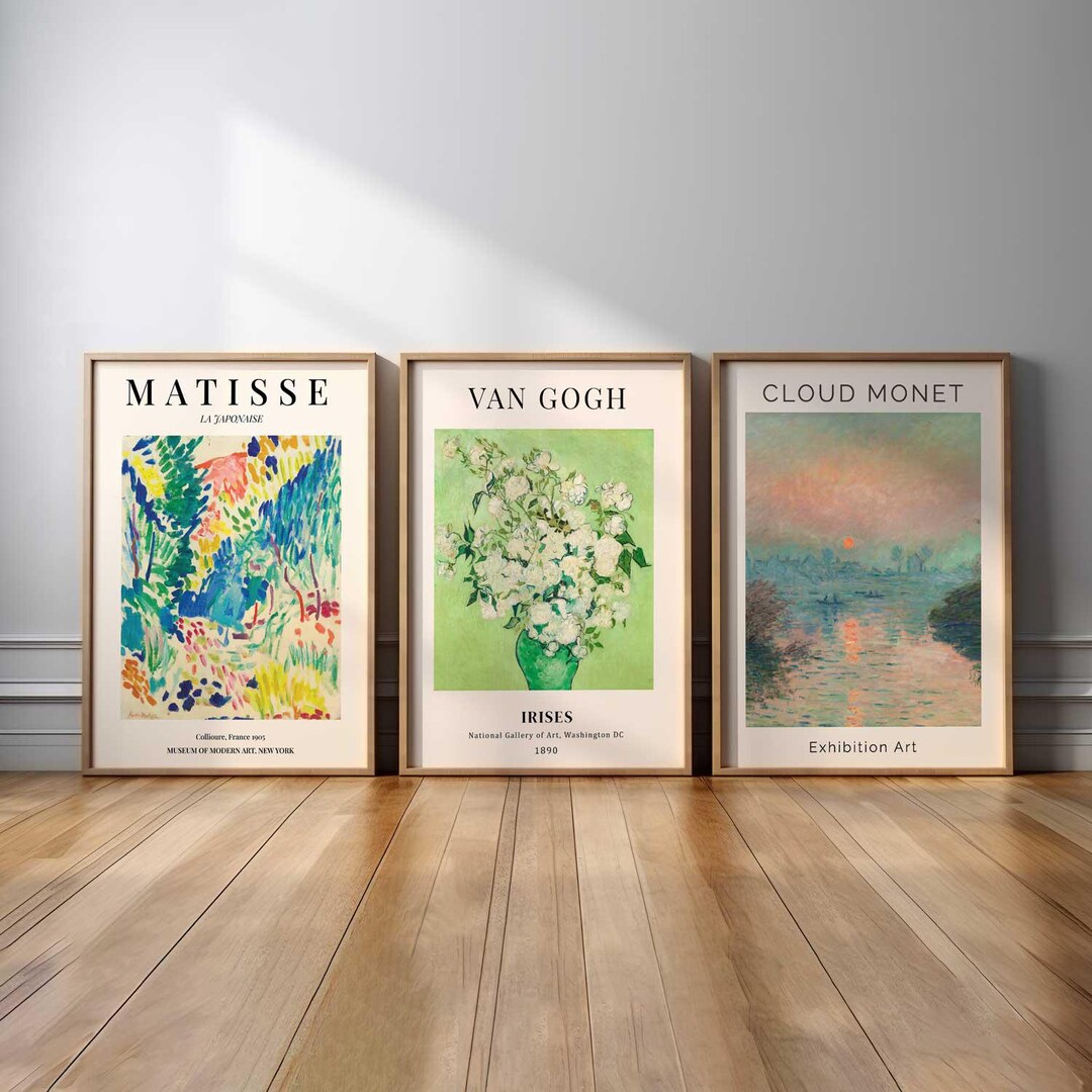 Famous Artists Set of 3 Prints, 3 Piece Wall Art, Matisse Collioure ...