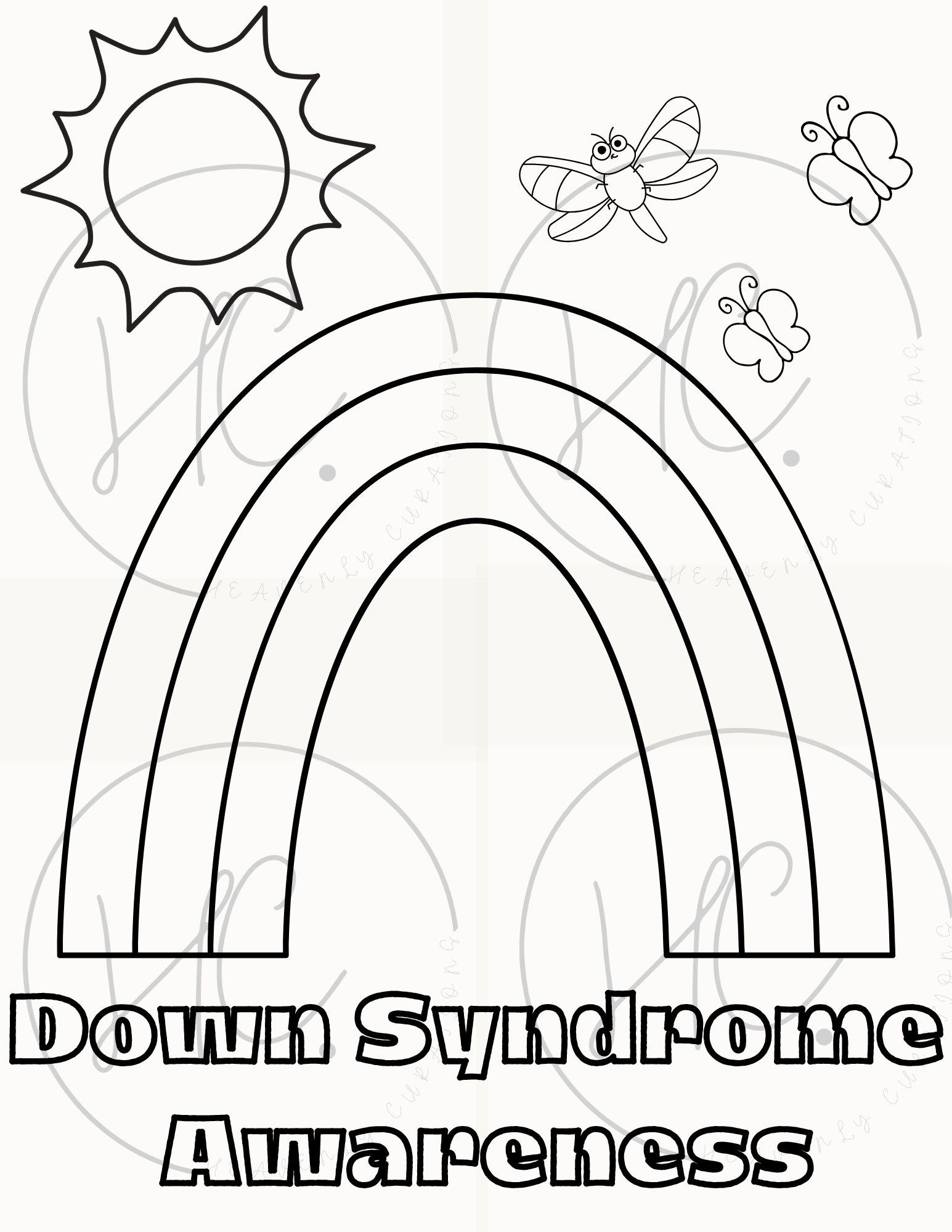 Down Syndrome Awareness Printable Coloring Pages, Rock Your Socks, Down ...