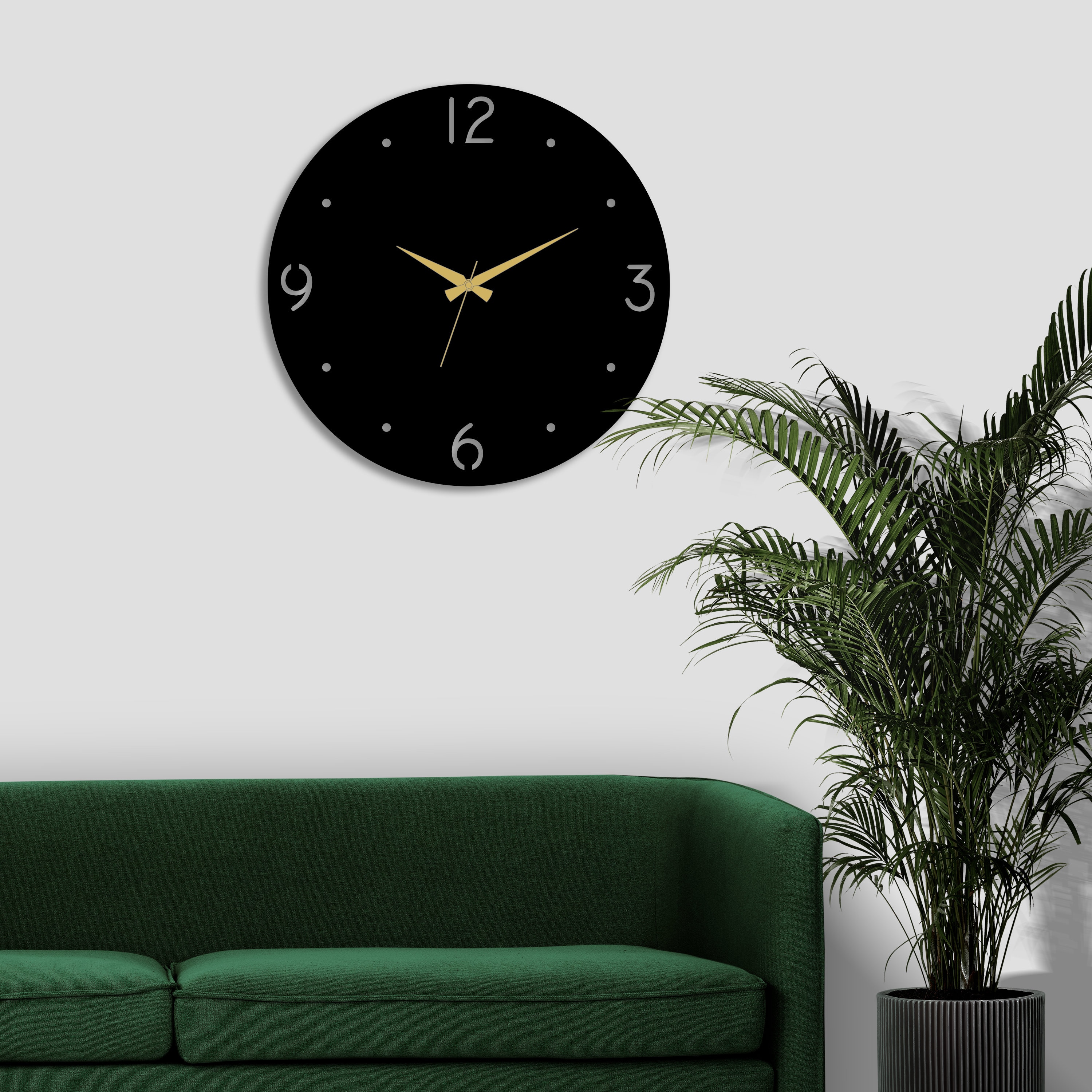 Black Modern Wall Clock,minimalist Wall Clock,metal Wall Clock,modern ...