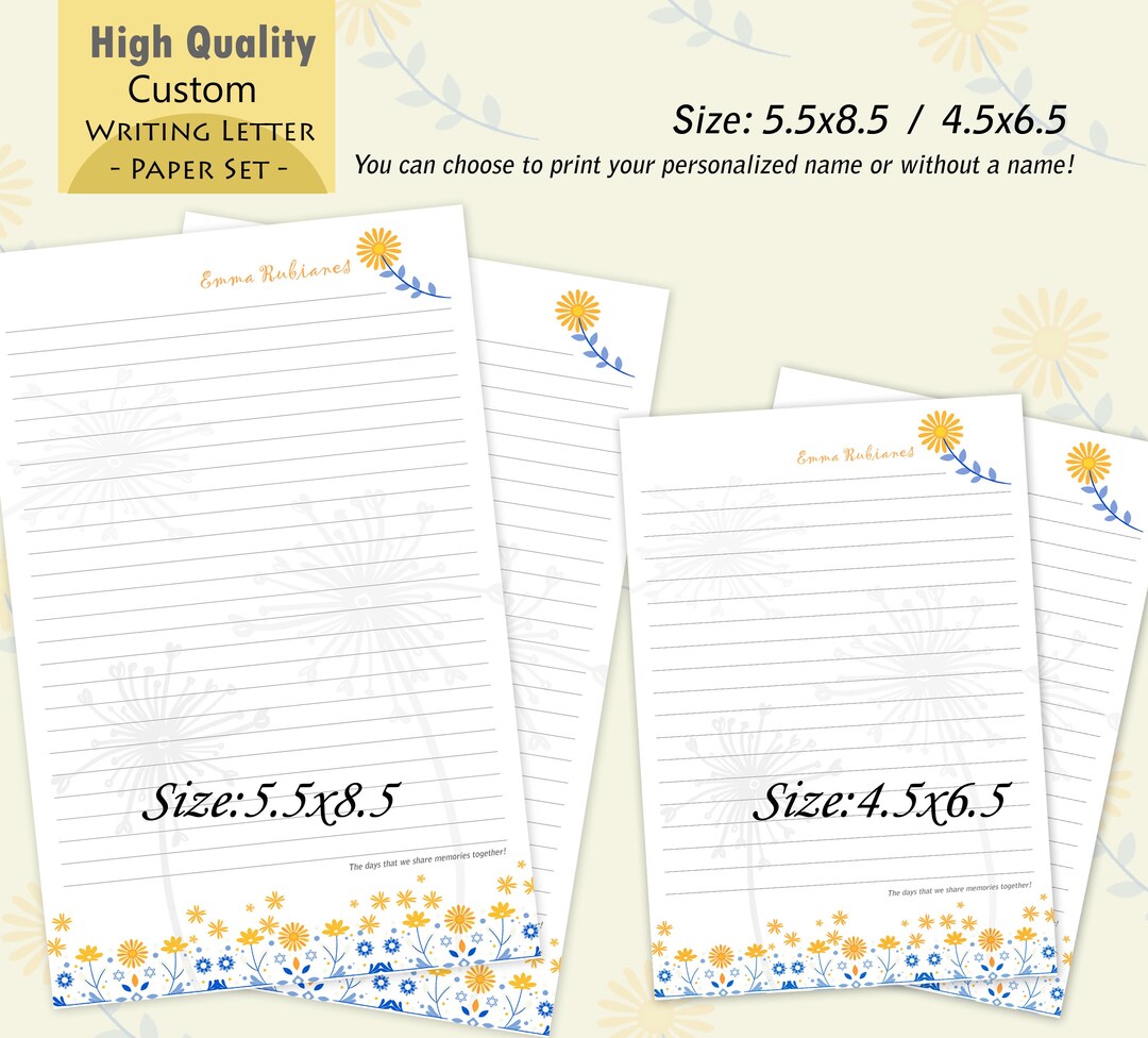 Kids Letter Writing Set, Personalized Stationary Paper for Girls ...