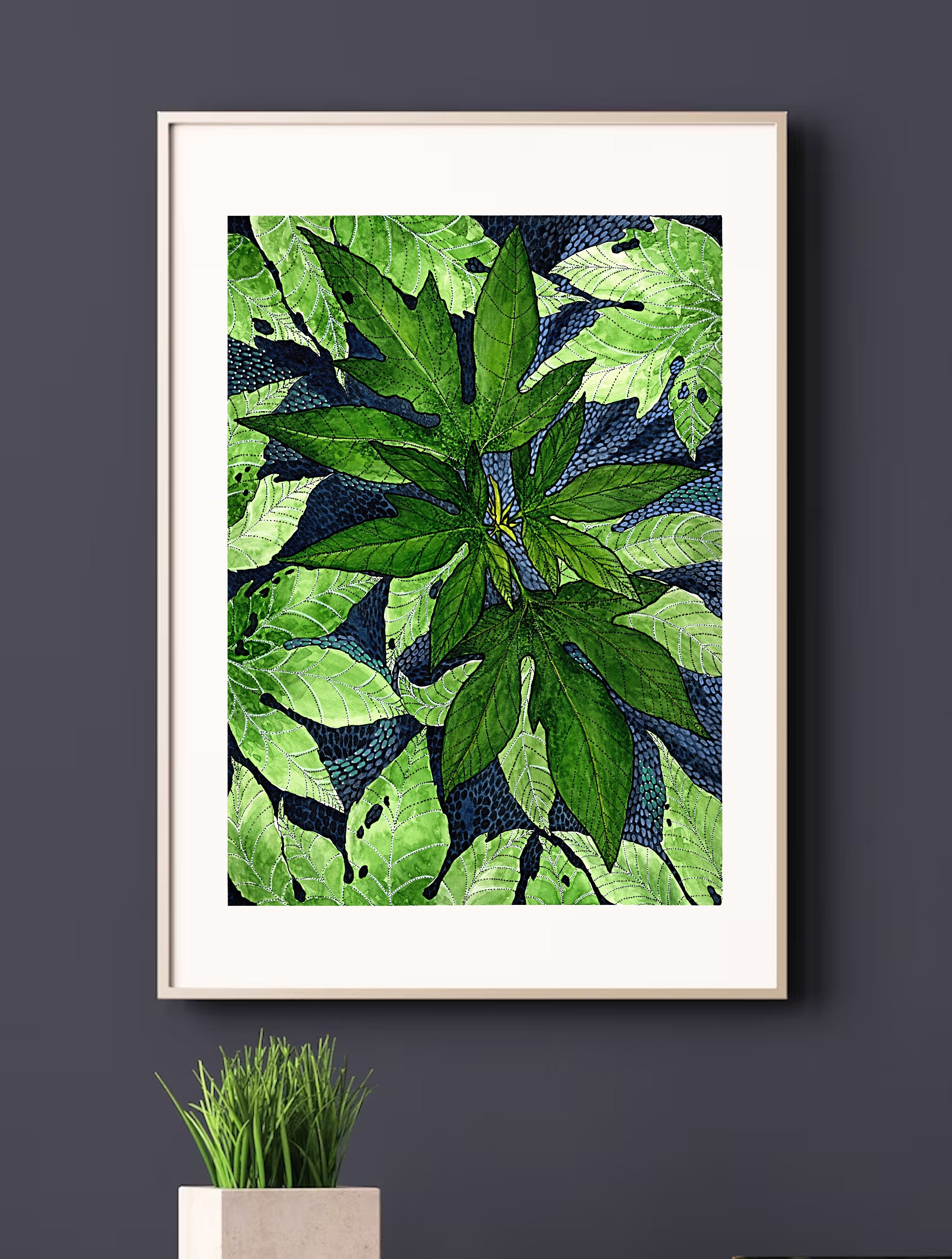 Abstract Nature Art Print, Sea World Creature Art, Sea Fish Wall Art ...