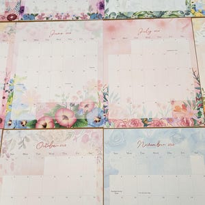 2025 Botanical Wall Calendar, A4 Flower Calendar, Monthly Calendar ...
