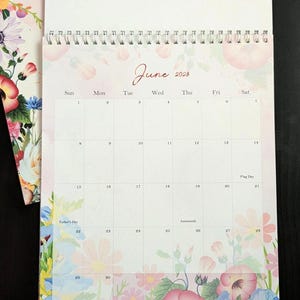 2025 Botanical Wall Calendar, A4 Flower Calendar, Monthly Calendar ...