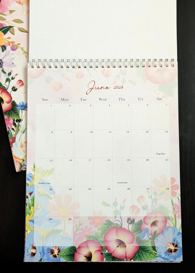 2025 Botanical Wall Calendar, A4 Flower Calendar, Monthly Calendar ...
