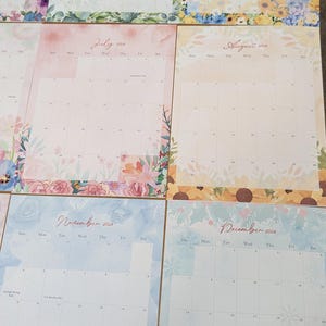 2025 Botanical Wall Calendar, A4 Flower Calendar, Monthly Calendar ...