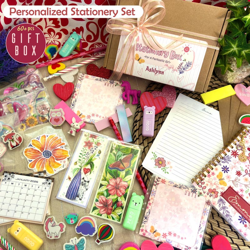 Girls Stationery Set in Box - Etsy