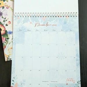 2025 Botanical Wall Calendar, A4 Flower Calendar, Monthly Calendar ...