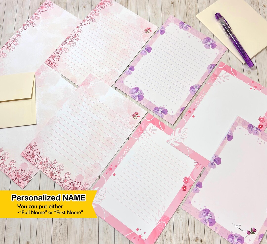 Floral Stationery Writing Paper Set: A5 Pen Pal Kit, Holiday ...
