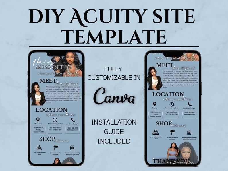 Acuity Scheduling Template, DIY Acuity Booking Site, Acuity Scheduling ...