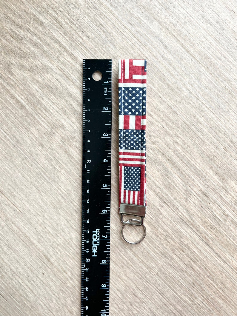 American Flag Wristlet Keychain - Etsy