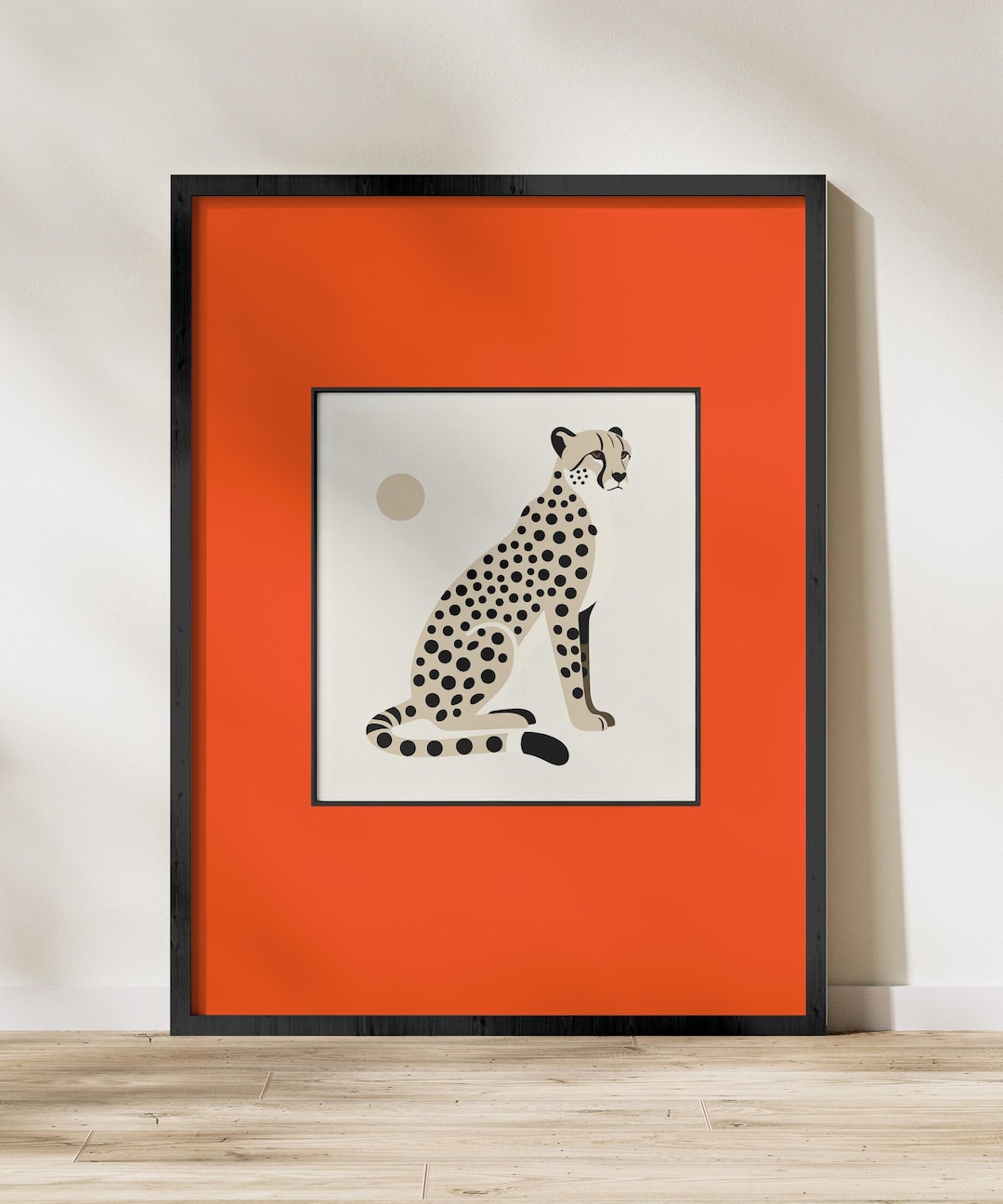 Modern Cheetah Art Print, Abstract Animal Wall Art, Neutral Home Decor ...