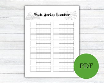 Book Series Planner, Reading List, Series Tracker, Reading Printable ...