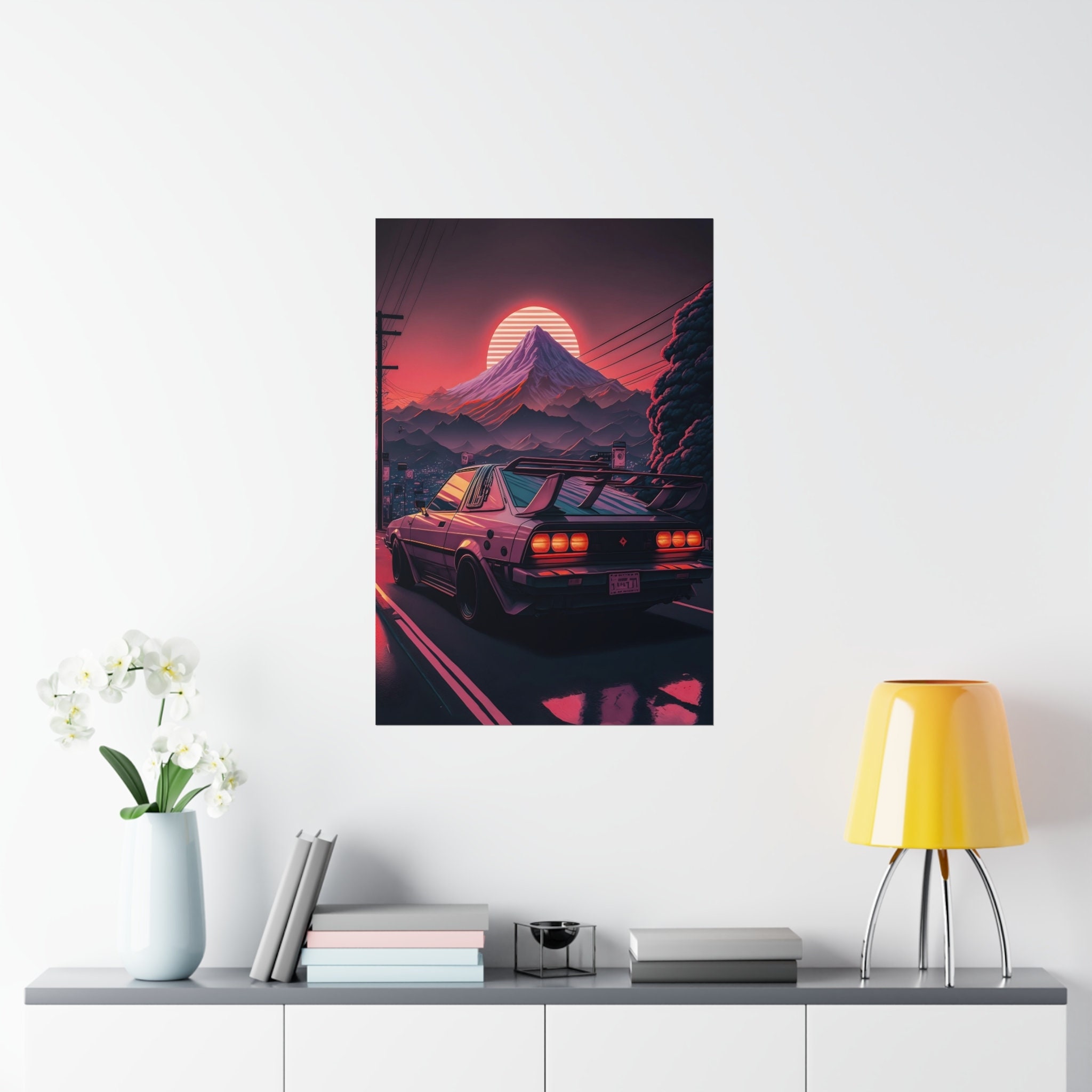 Synthwave Cars Poster Set 10 Printable Outrun Wall Art CYBERPUNK ...