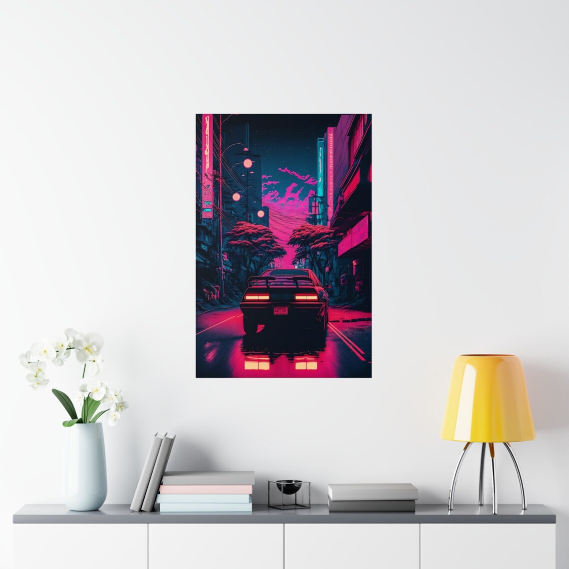 Synthwave Cars Poster Set 10 Printable Outrun Wall Art CYBERPUNK ...