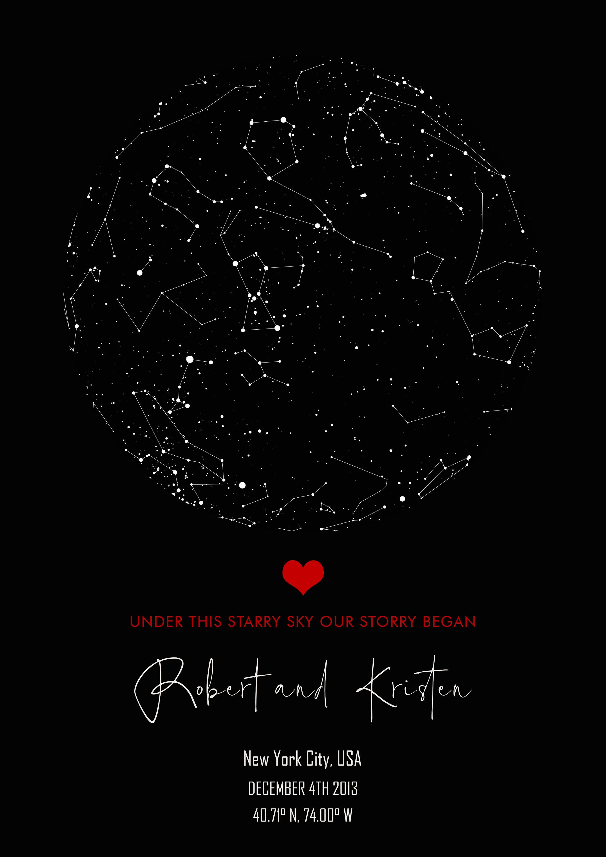 CUSTOM STAR MAP Night Sky Art Digital Download Personilized Star Map ...