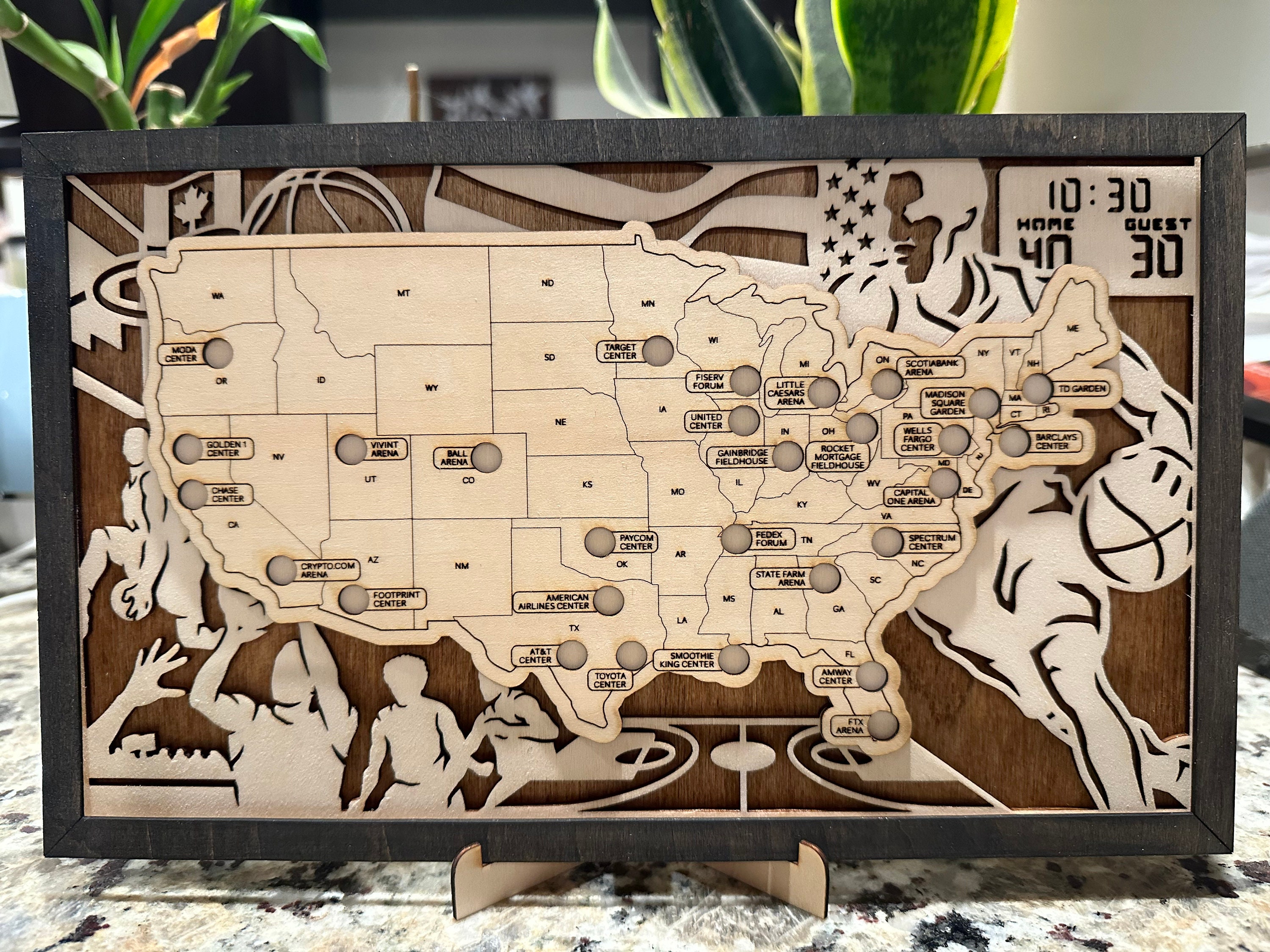 Custom Basketball Stadium Map NBA Stadium Map Pro Basketball - Etsy
