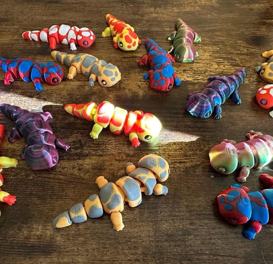 Articulating Fidget Salamander: 3D Printed Sensory Toy - Etsy