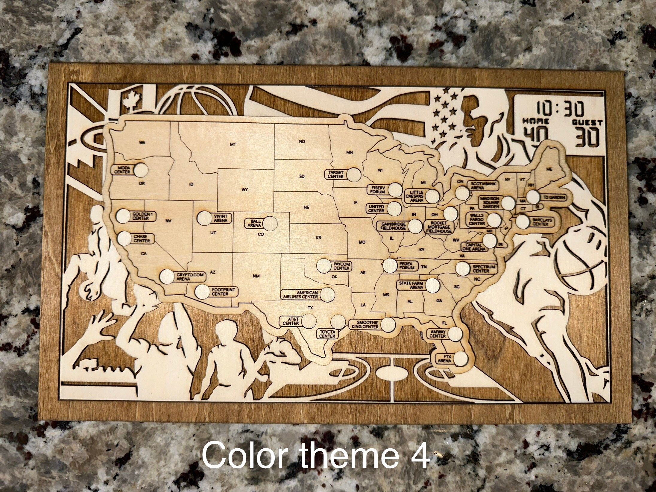 Custom Basketball Stadium Map NBA Stadium Map Pro Basketball - Etsy