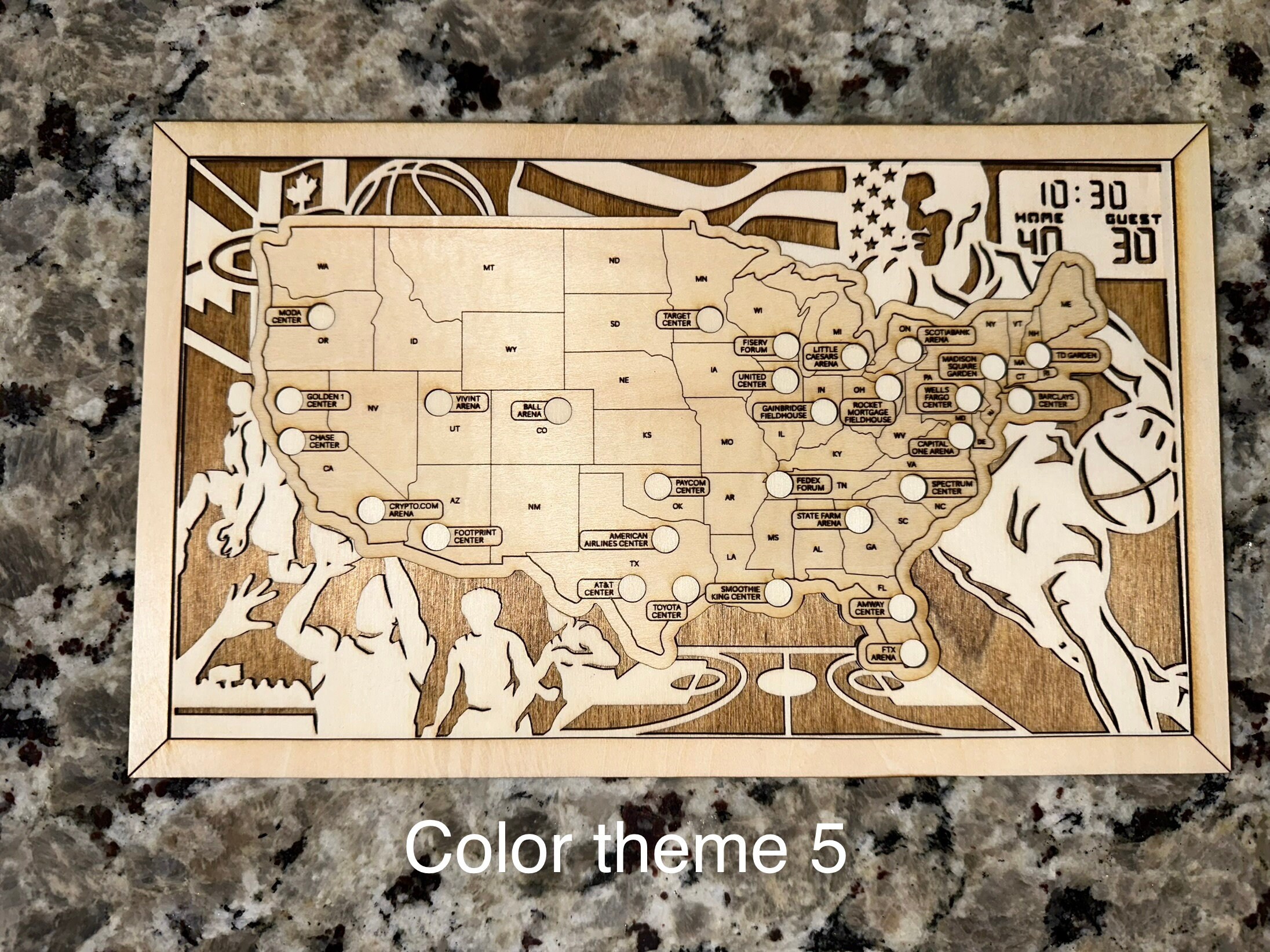 Custom Basketball Stadium Map NBA Stadium Map Pro Basketball - Etsy