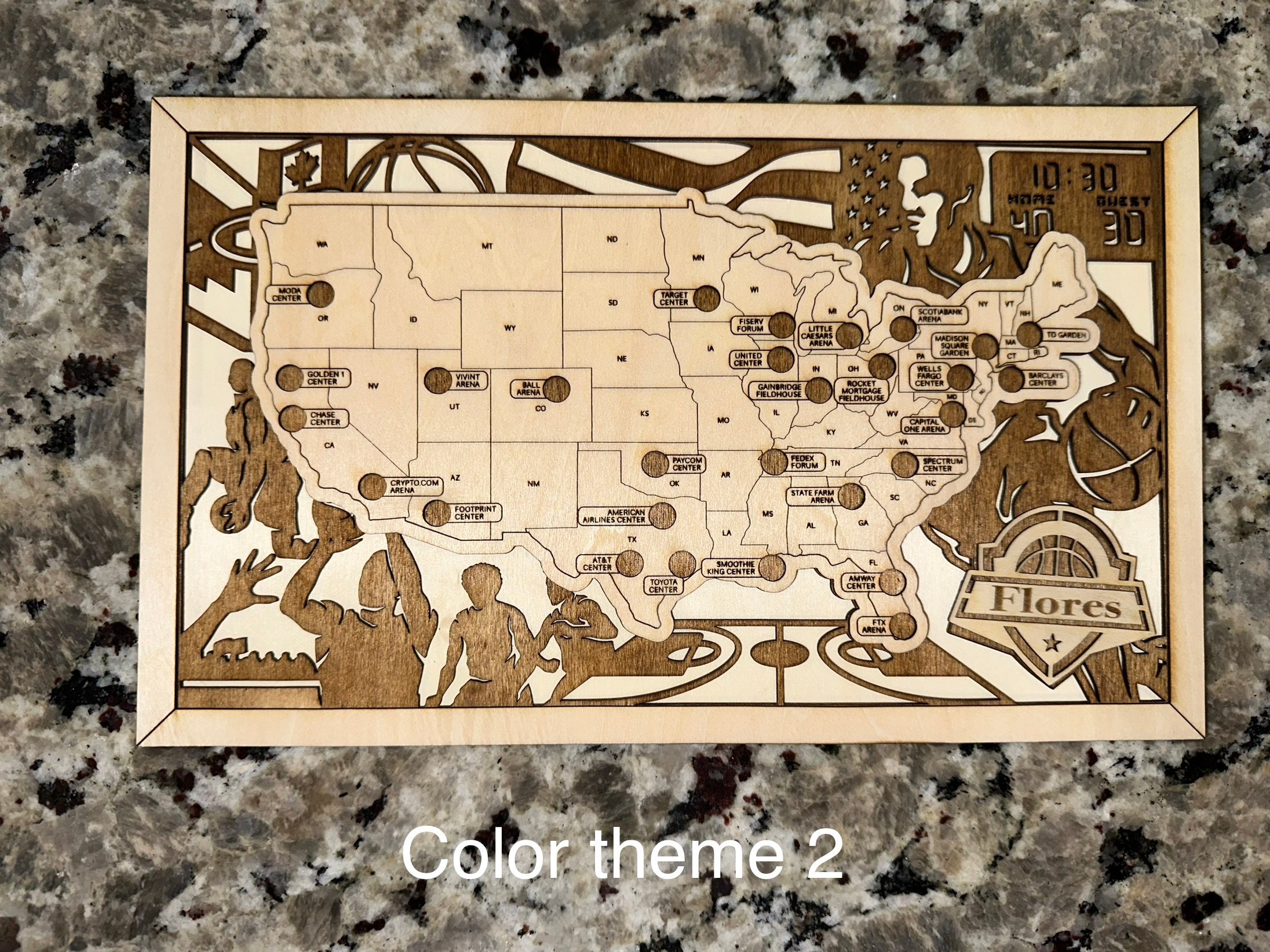 Custom Basketball Stadium Map NBA Stadium Map Pro Basketball - Etsy