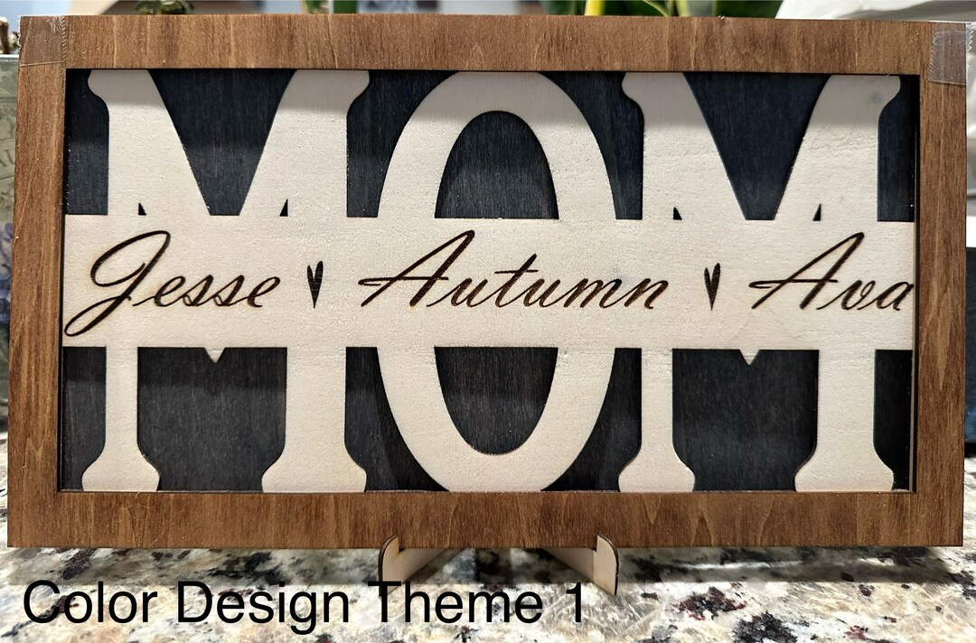 Personalized Family Monogram Wooden Sign: Engraved Birch Decor - Etsy