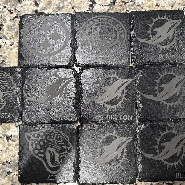 Slate Coasters - Etsy