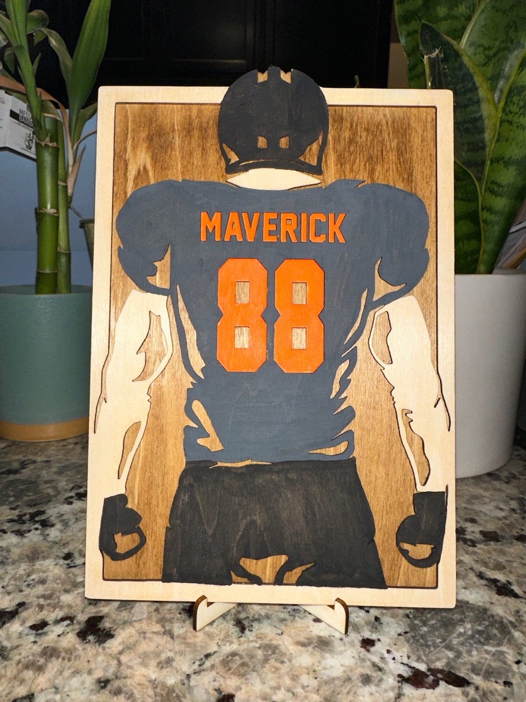 Custom Football Player Sign, Personalized Last Name Player Sign for ...