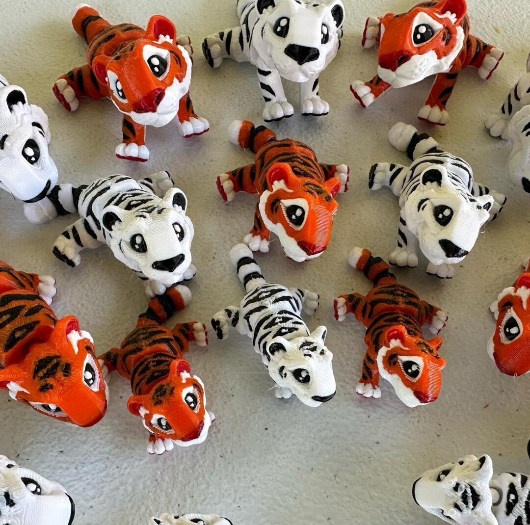 3D Printed Tiger Figurine: Sensory Fidget Toy - Etsy
