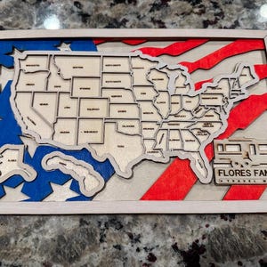 Custom US Travel Map: Personalized Family Road Trip Tracker - Etsy
