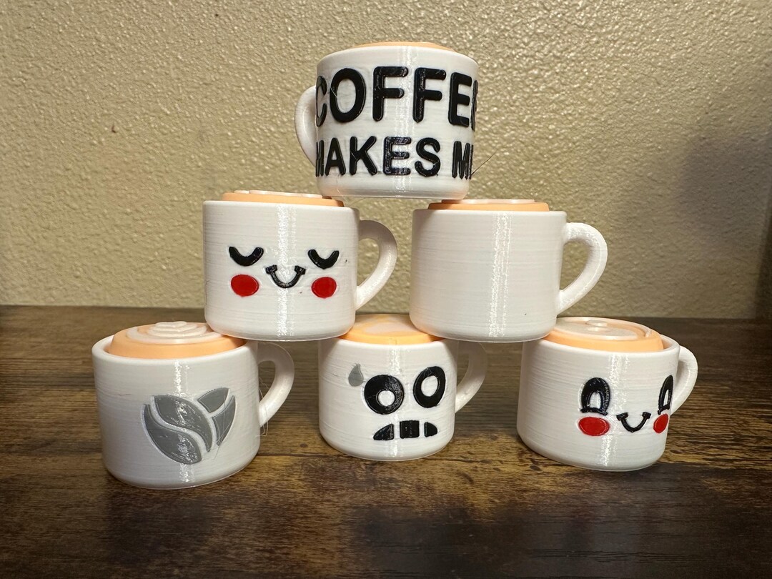 Coffee Cup Fidget Clicker Keychain: Coffee Lover Gift - Etsy