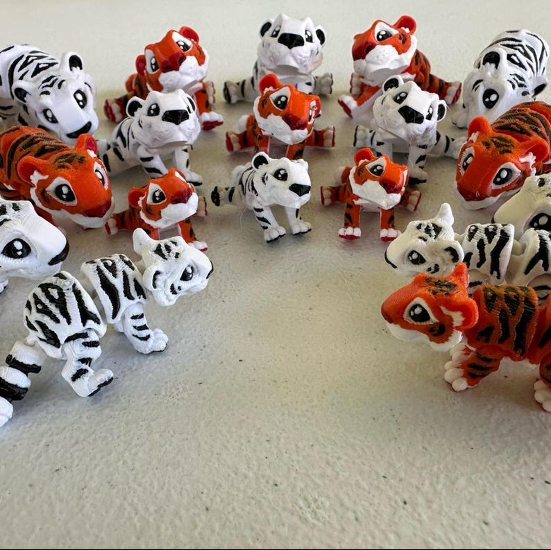 3d Printed Tigers, Fidget Tigers, Sensory Toy Tigers, Tiger Lovers Gift ...