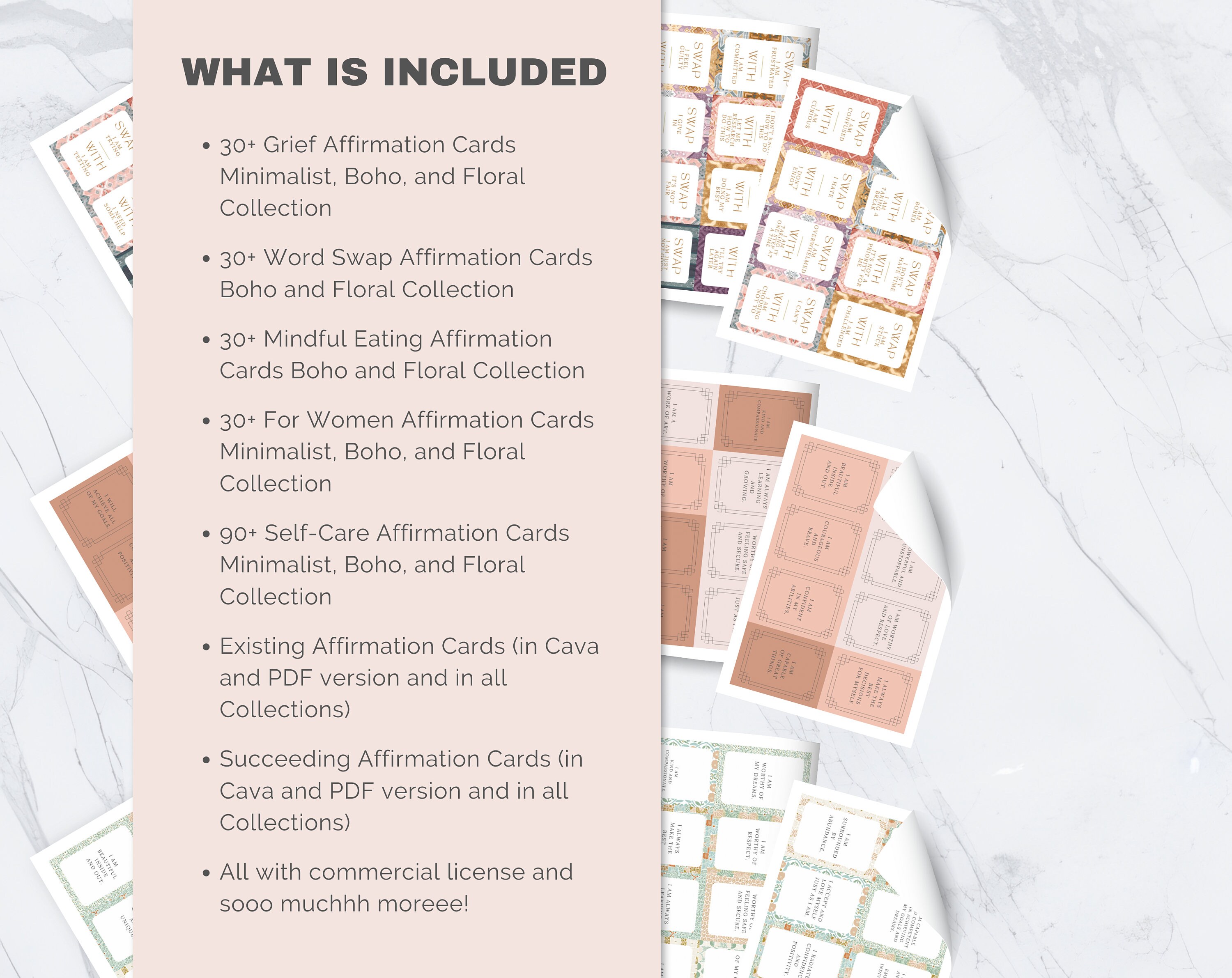 300 Positive Affirmation Card Deck Vision Board Printables Lunch Box ...