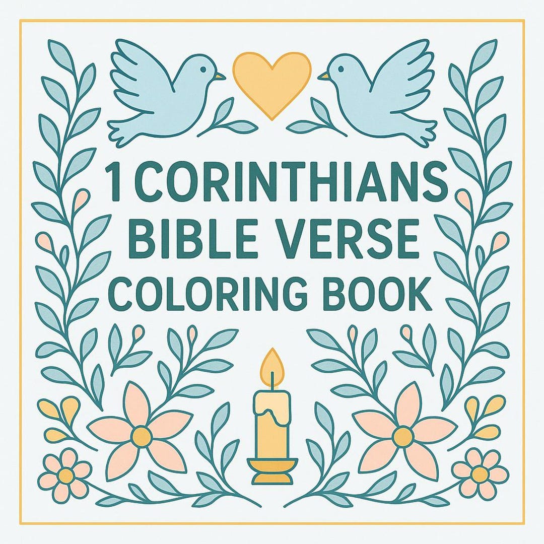 1 Corinthians Bible Verse Coloring Book for Relaxing, Simple Coloring ...