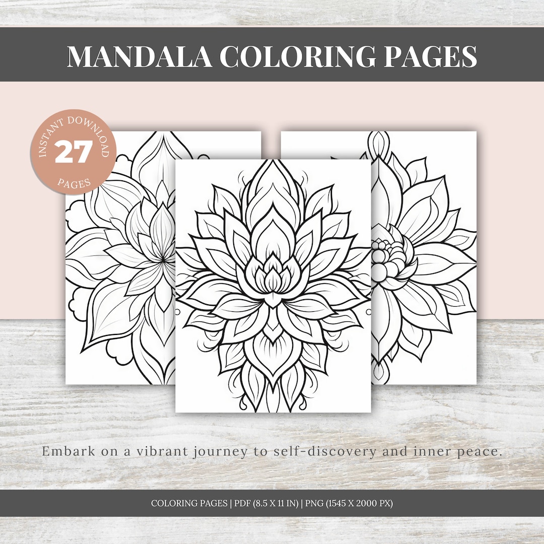Mandala Coloring Pages, Simple Coloring Book, Printable Coloring Pages ...
