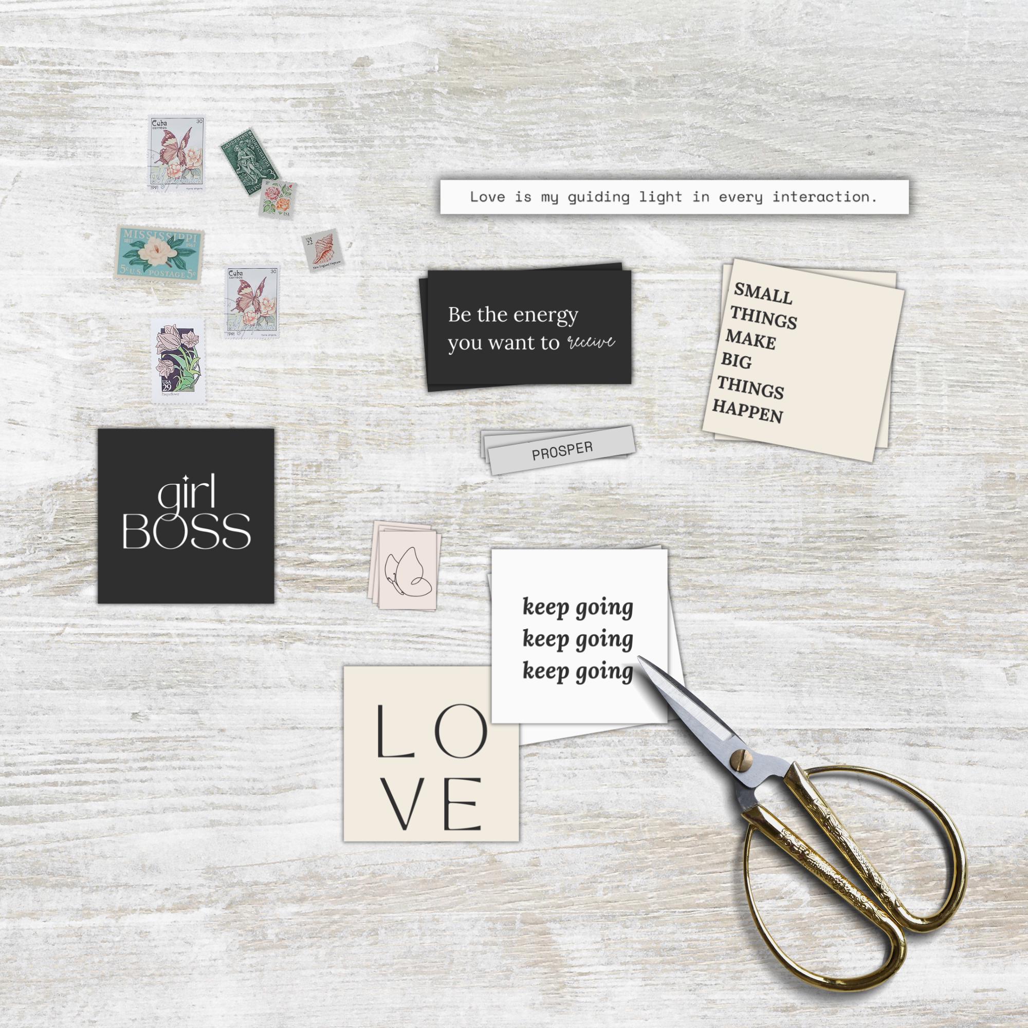 2025 Vision Board Printable Words, Phrases, Quotes, and Numbers, Law of ...