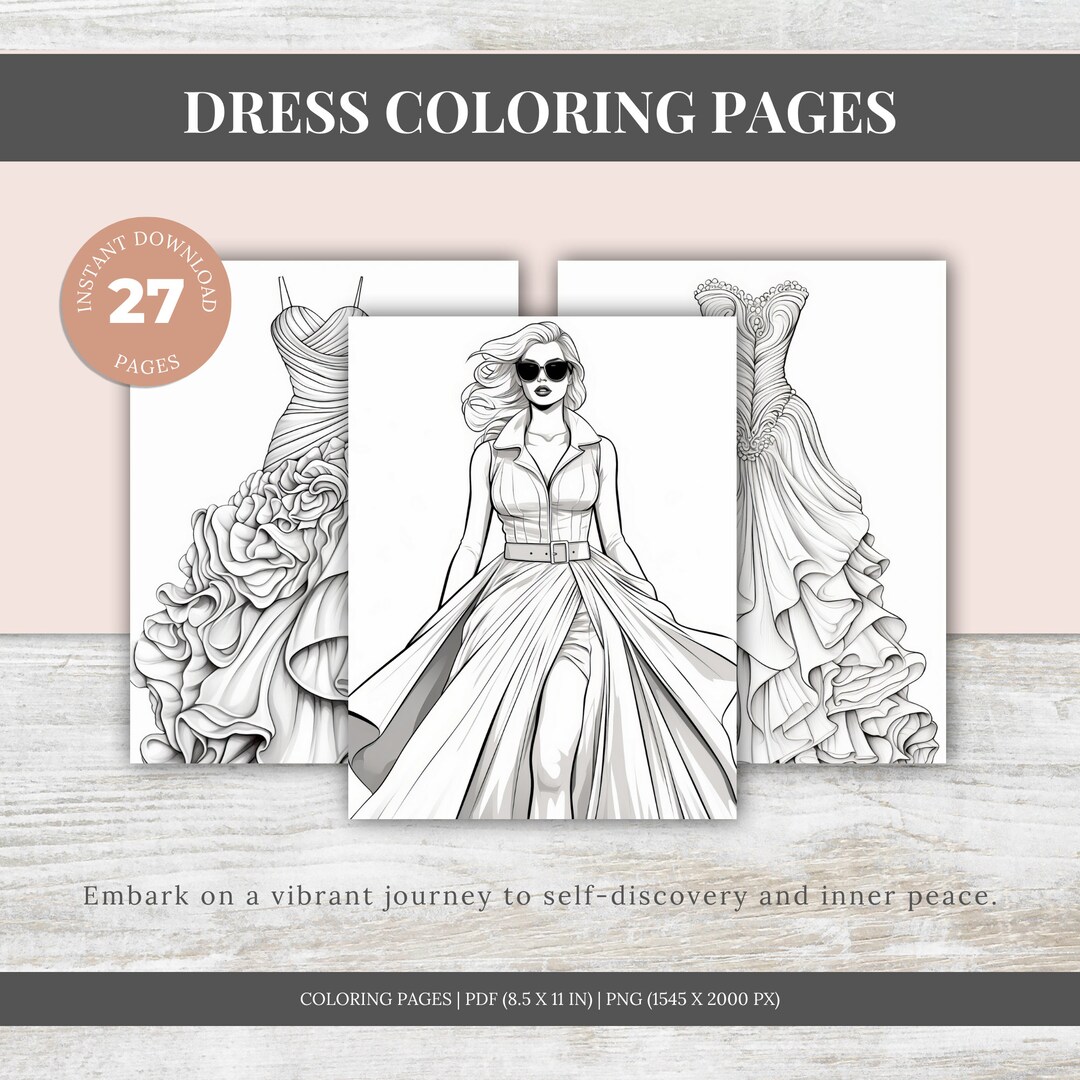 Fashion Coloring Pages, Simple Coloring Book, Printable Coloring Pages ...