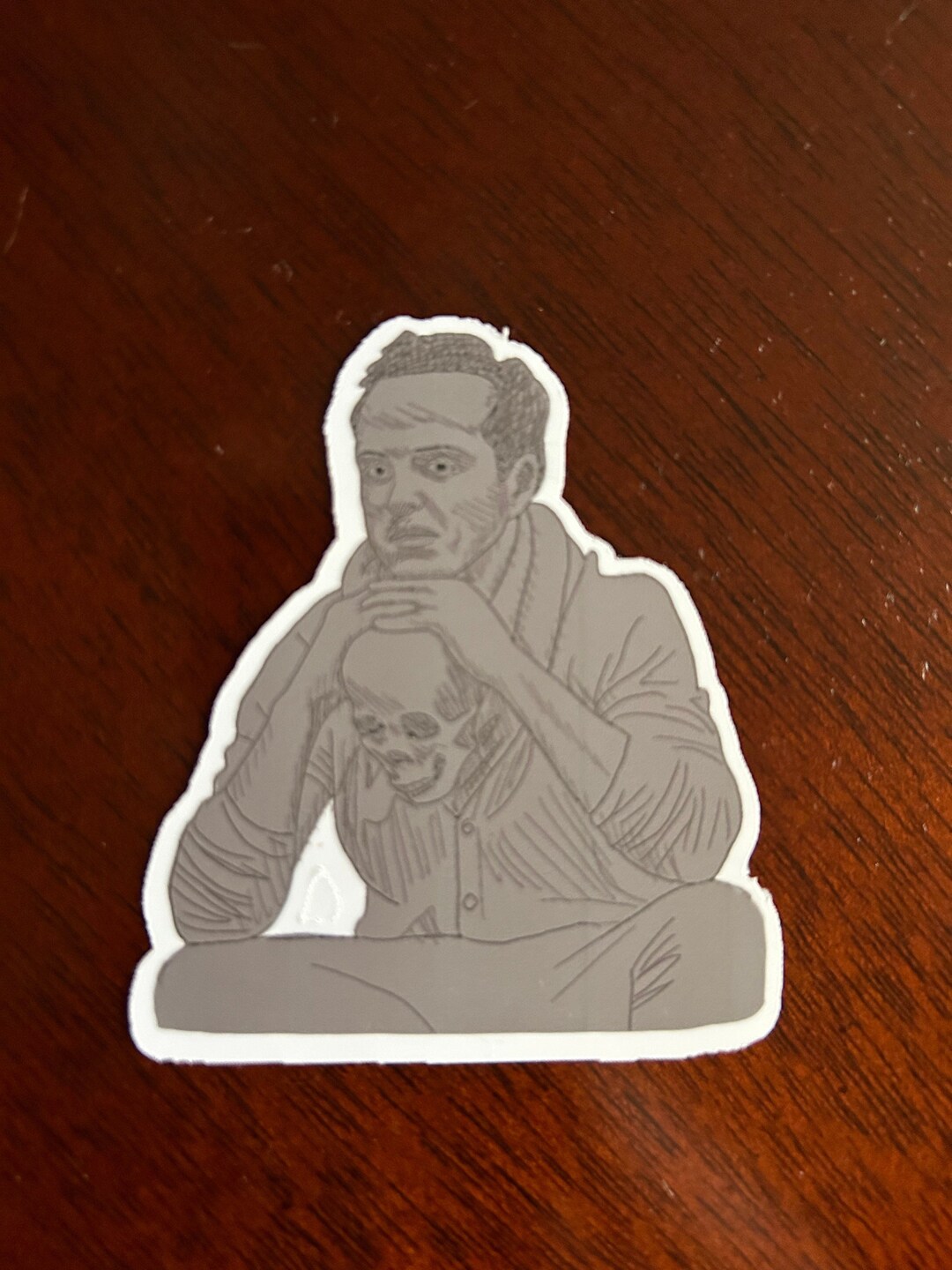 Hamlet With Yorick's Skull Vinyl Sticker - Etsy