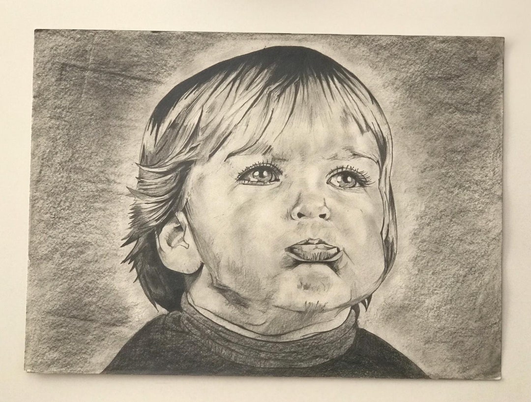 13.7 X 19.6 Inch Pencil Drawing Custom Pencil Portrait - Etsy