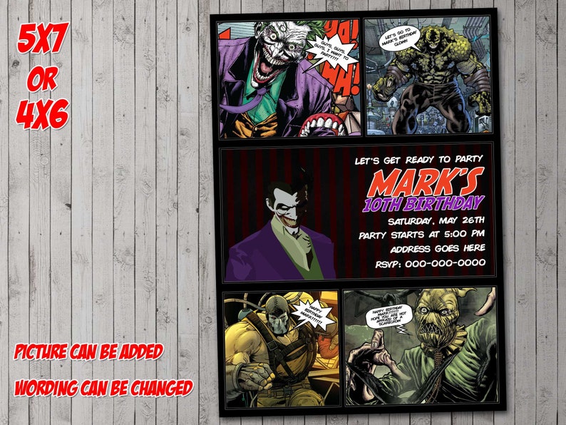 Villains Digital Party Invitation Invite Flyer Thank You - Etsy