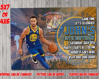 Steph Curry Birthday Invitations - Etsy Canada