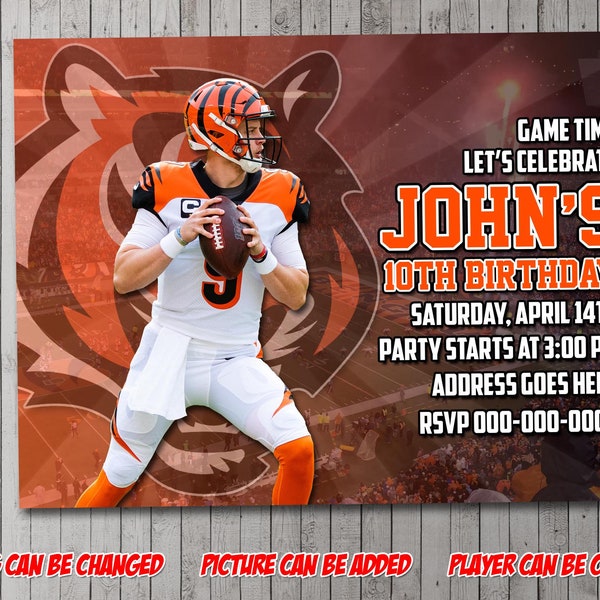 Cincinnati Bengals Birthday Card - Etsy