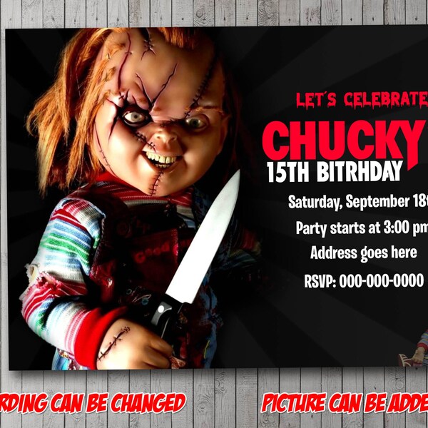Digital Chucky Birthday Card - Etsy