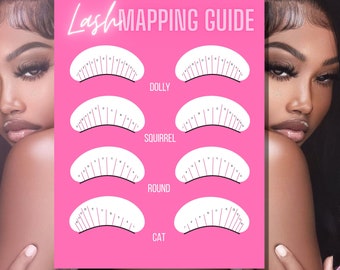 Lash Maps, Lash Mapping Editable Forms, Eyelash Extensions Practice ...