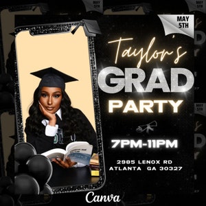 Graduation Party, Graduation Flyer, Editable Template, Graduation ...